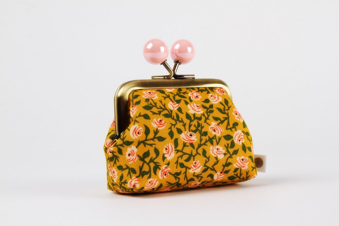 Metal Frame Coin Purse With Color Bobbles - Brambling Rose in Cactus ...