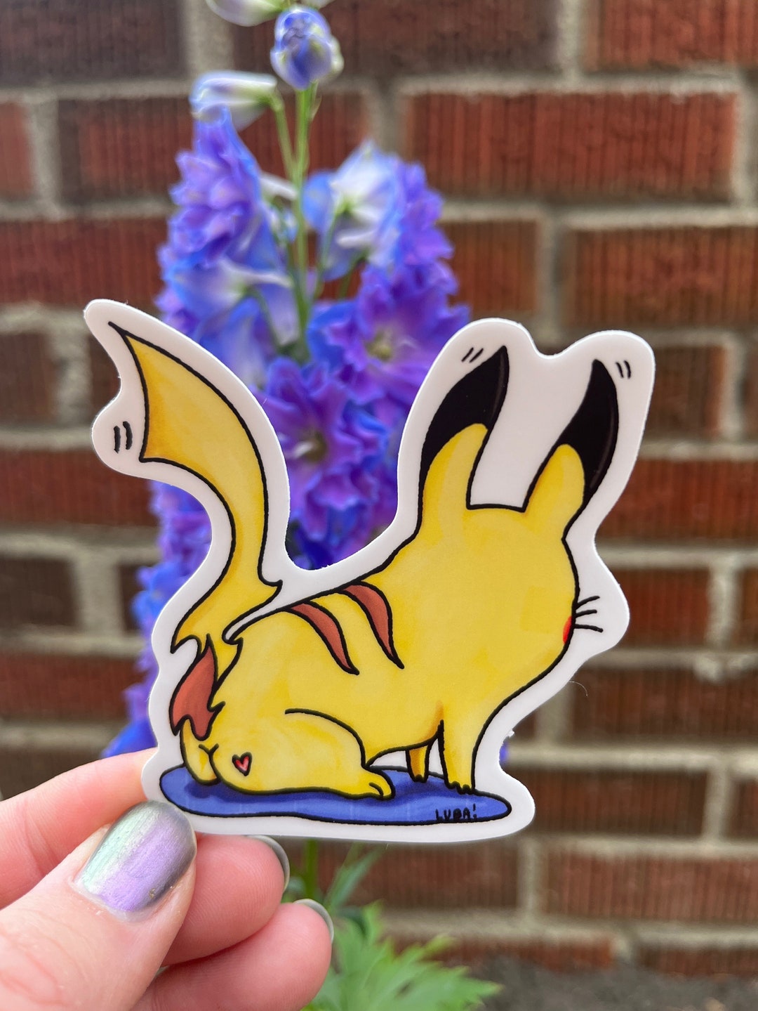 CHEEKACHU Pikachu Pokemon 3x3 Vinyl Sticker - Etsy