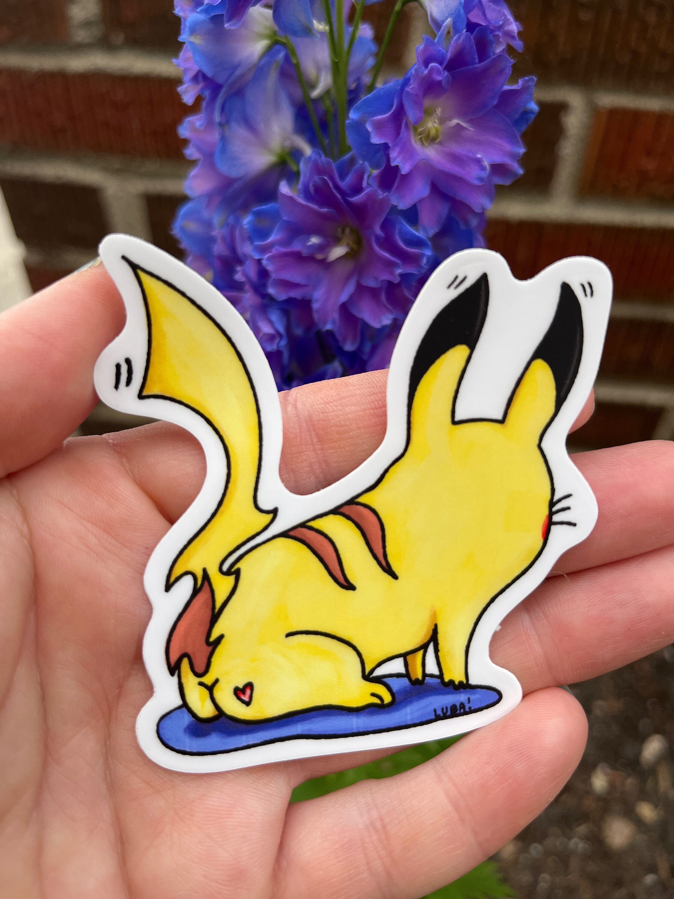 CHEEKACHU Pikachu Pokemon 3x3 Vinyl Sticker - Etsy