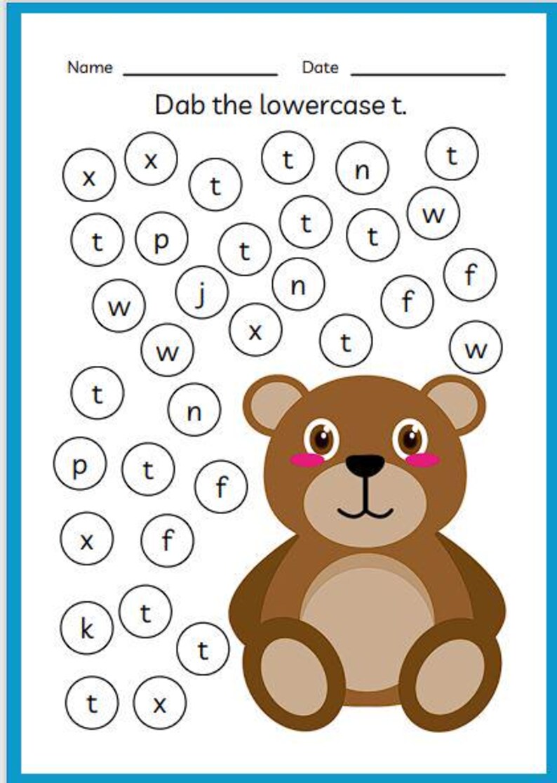 Interactive Preschool Alphabet Workbook 108-page Printable Activity ...
