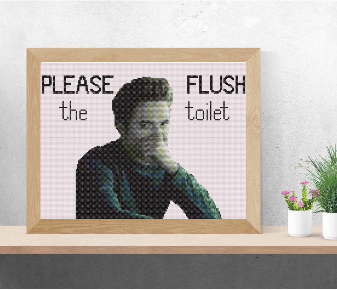 Funny Twilight Cross Stitch Meme I Bathroom Decoration I Edward Cullen ...