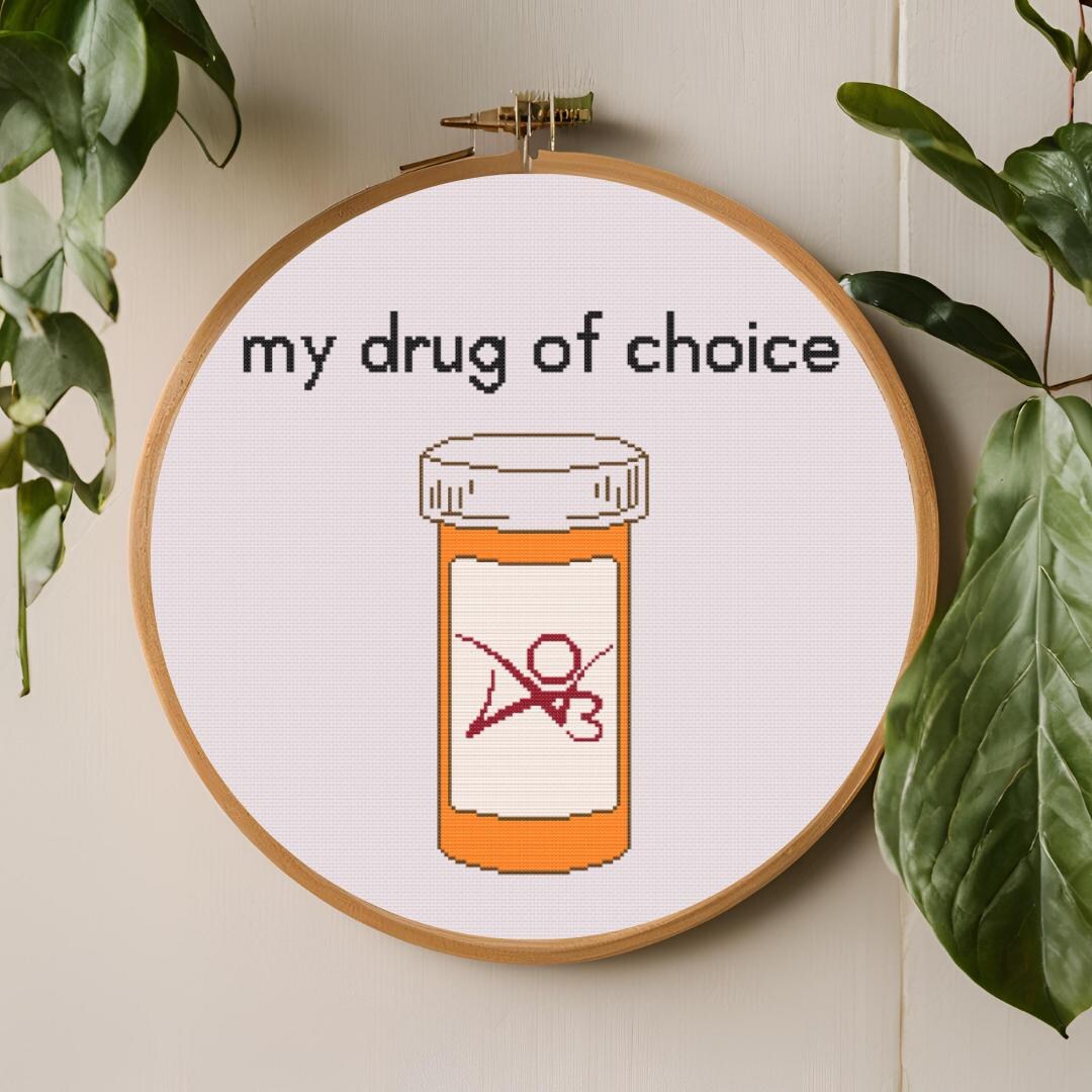 My Drug of Choice Ao3 Cross Stitch Pattern I PDF Pattern I Fun Cross ...