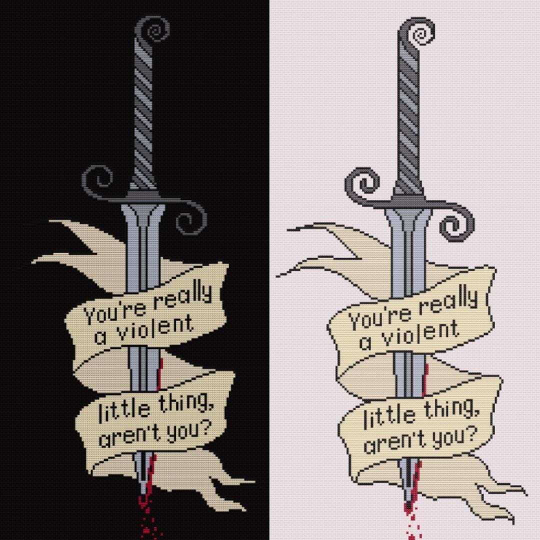Fourth Wing Quote Beginner Cross Stitch I You're Really a Violent ...