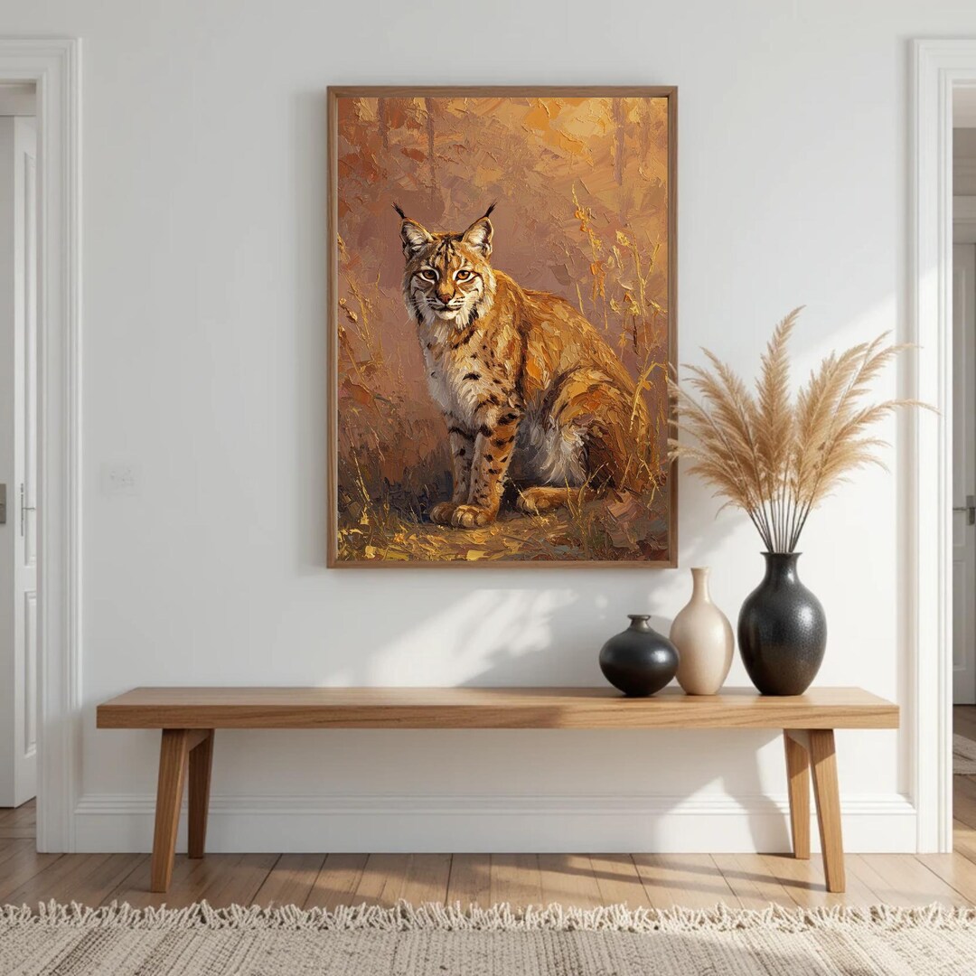 Lynx Cat Printable Wall Art, Lynx Cat Digital Download Art, Wild Lynx ...