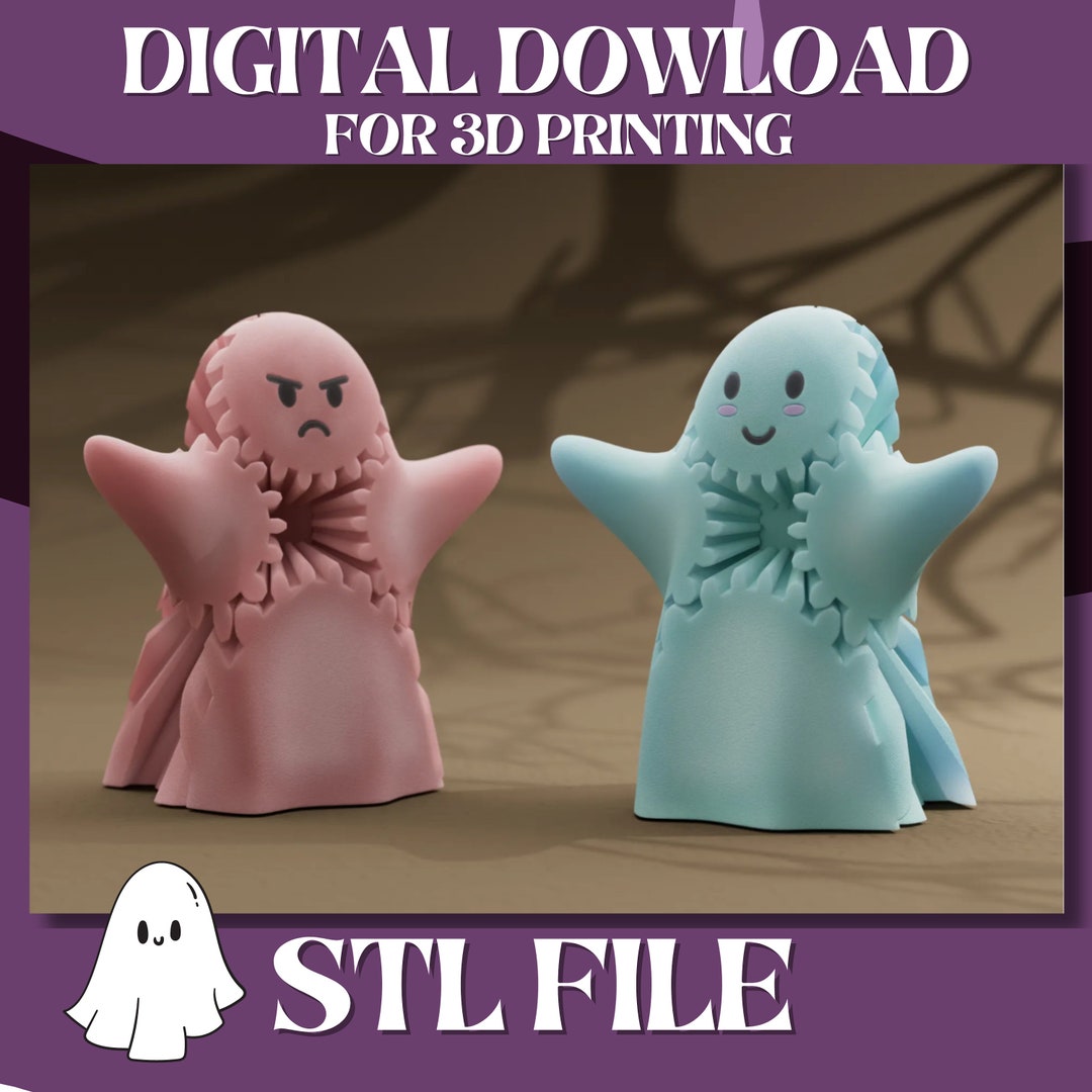 STL File Flexi Ghosts Cute 3D Printed Halloween Ghosts Articulated ...
