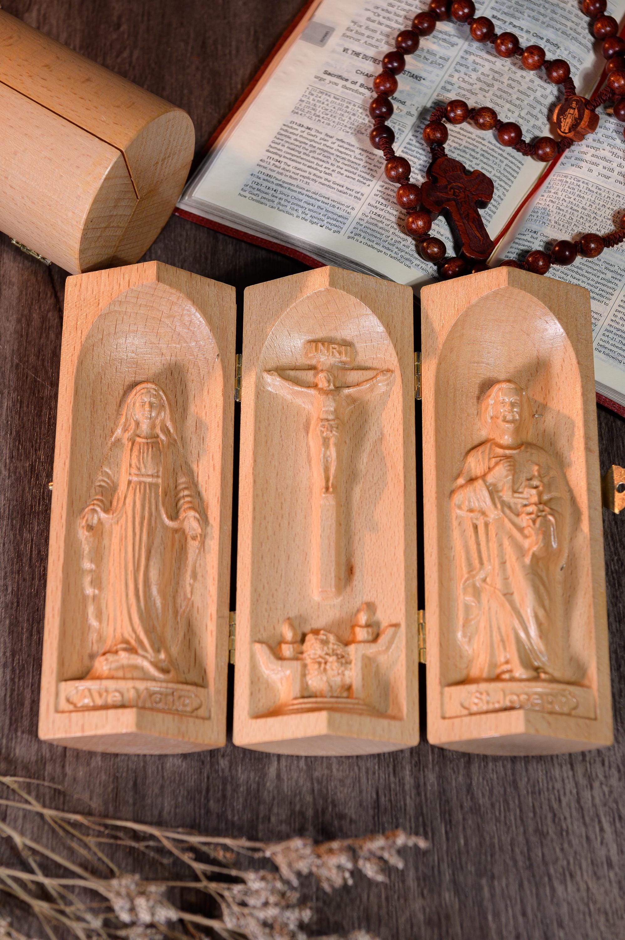 Wooden Prayer Altar Catholic Portable Altar Catholic Wooden Catholic ...