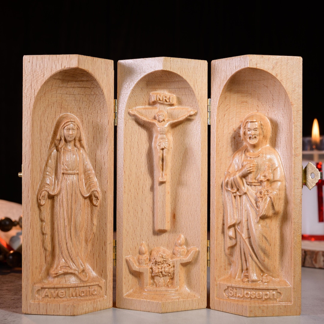 Wooden Prayer Altar Catholic Portable Altar Catholic Wooden Catholic ...