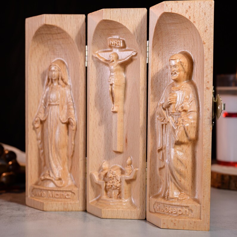 Wooden Prayer Altar Catholic Portable Altar Catholic Wooden Catholic ...