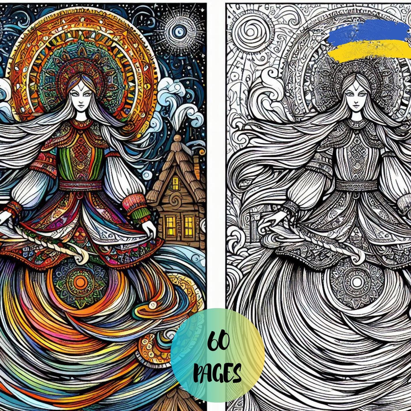 Slavic Gods 60 Coloring Page , Digital Download, Slavic Mythology for ...