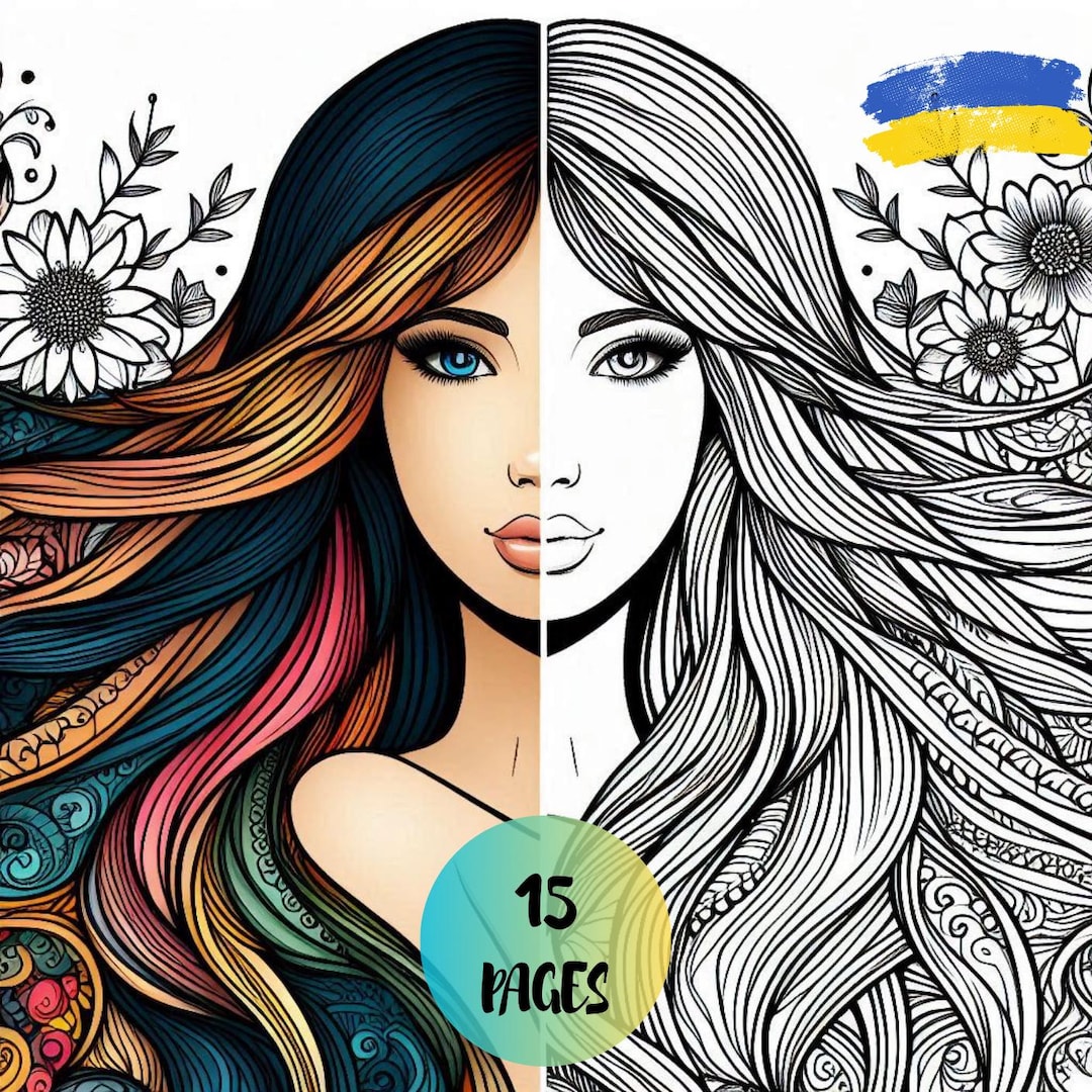 Beautiful Girls Coloring Page - Exquisite Images for Inspiration ...