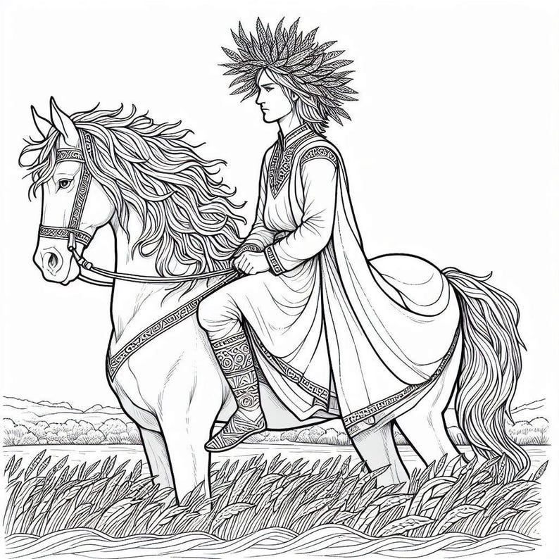 Slavic Gods 60 Coloring Page , Digital Download, Slavic Mythology for ...