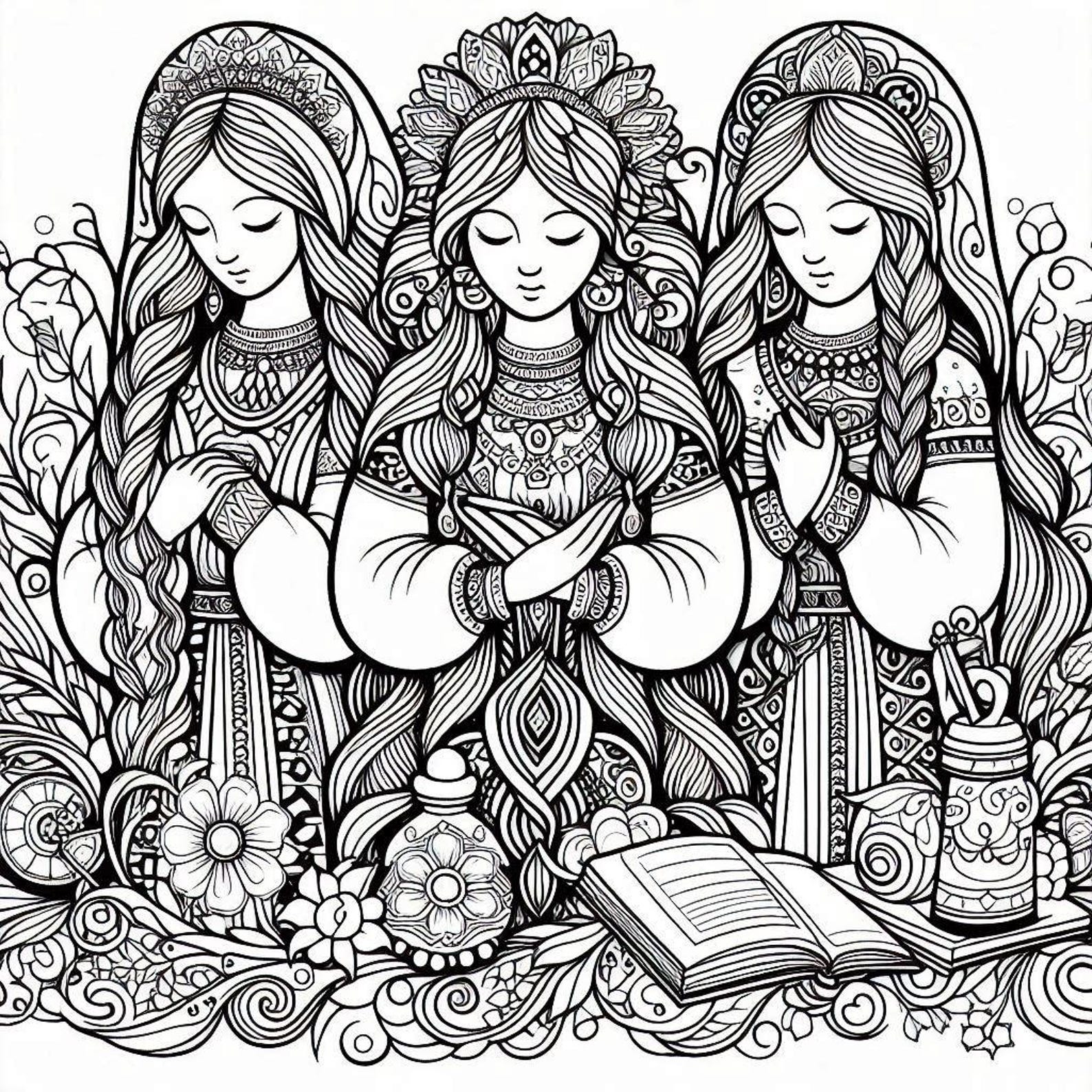Slavic Gods 60 Coloring Page , Digital Download, Slavic Mythology for ...