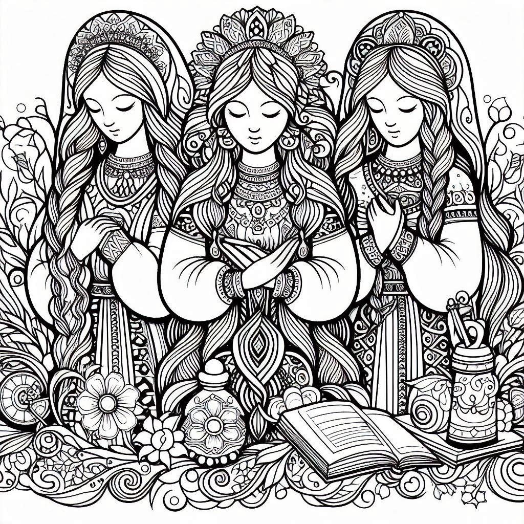 Slavic Gods 60 Coloring Page , Digital Download, Slavic Mythology for ...