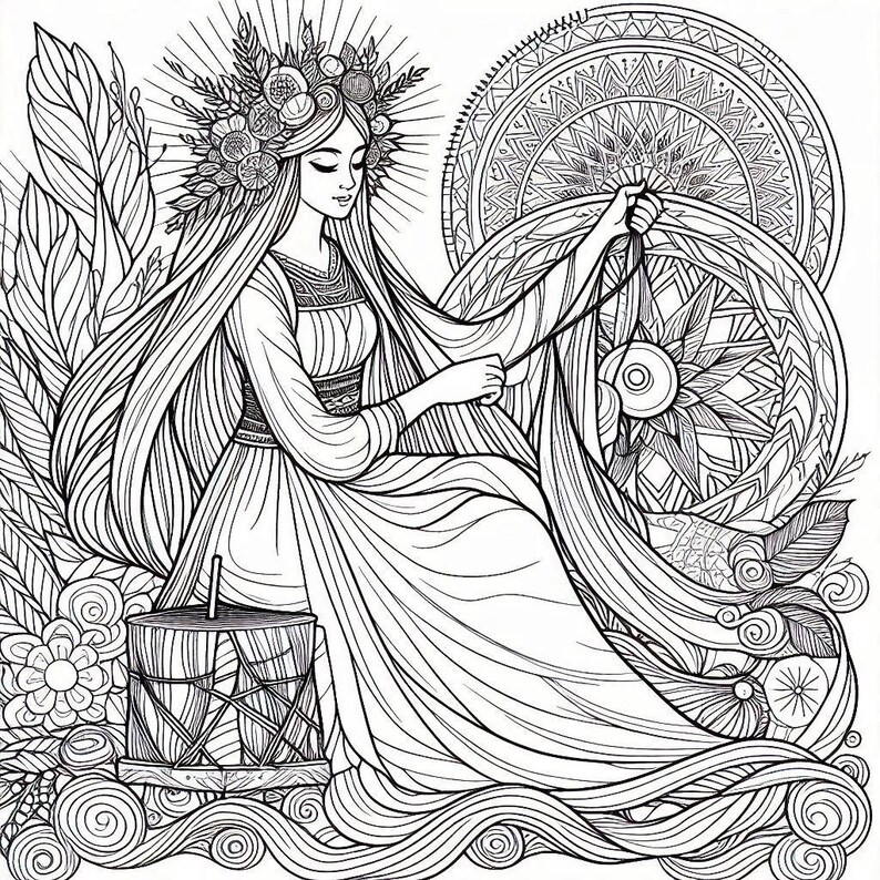 Slavic Gods 60 Coloring Page , Digital Download, Slavic Mythology for ...