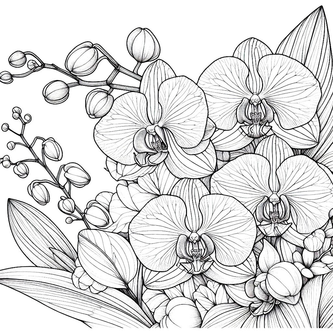 Flower 19 Coloring Pages, Digital Download File, Flower Art Therapy ...