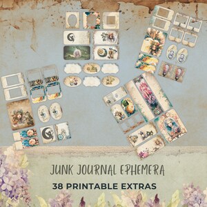 Mystical Ethereal Junk Journal Kit, Digital Scrapbook Ephemera ...