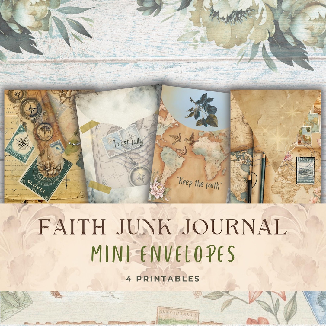 Faith Junk Journal Mini Envelopes Printable | Faith Wanderer Themed ...