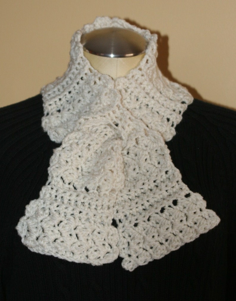 CROCHET PATTERN - Vintage Style Cross Over/ Slit Scarf (matches V ...