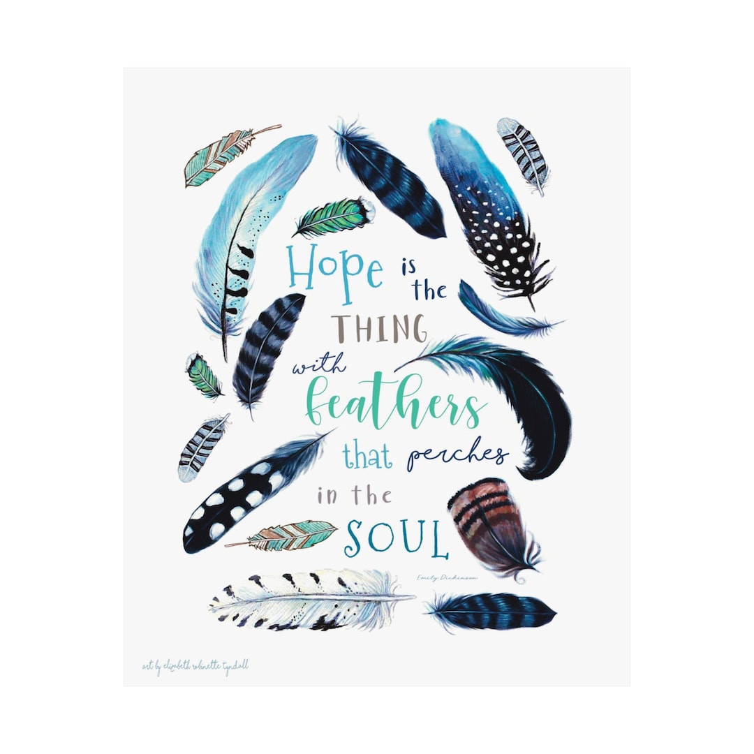 Hope Feathers Print by Elizaart - Etsy