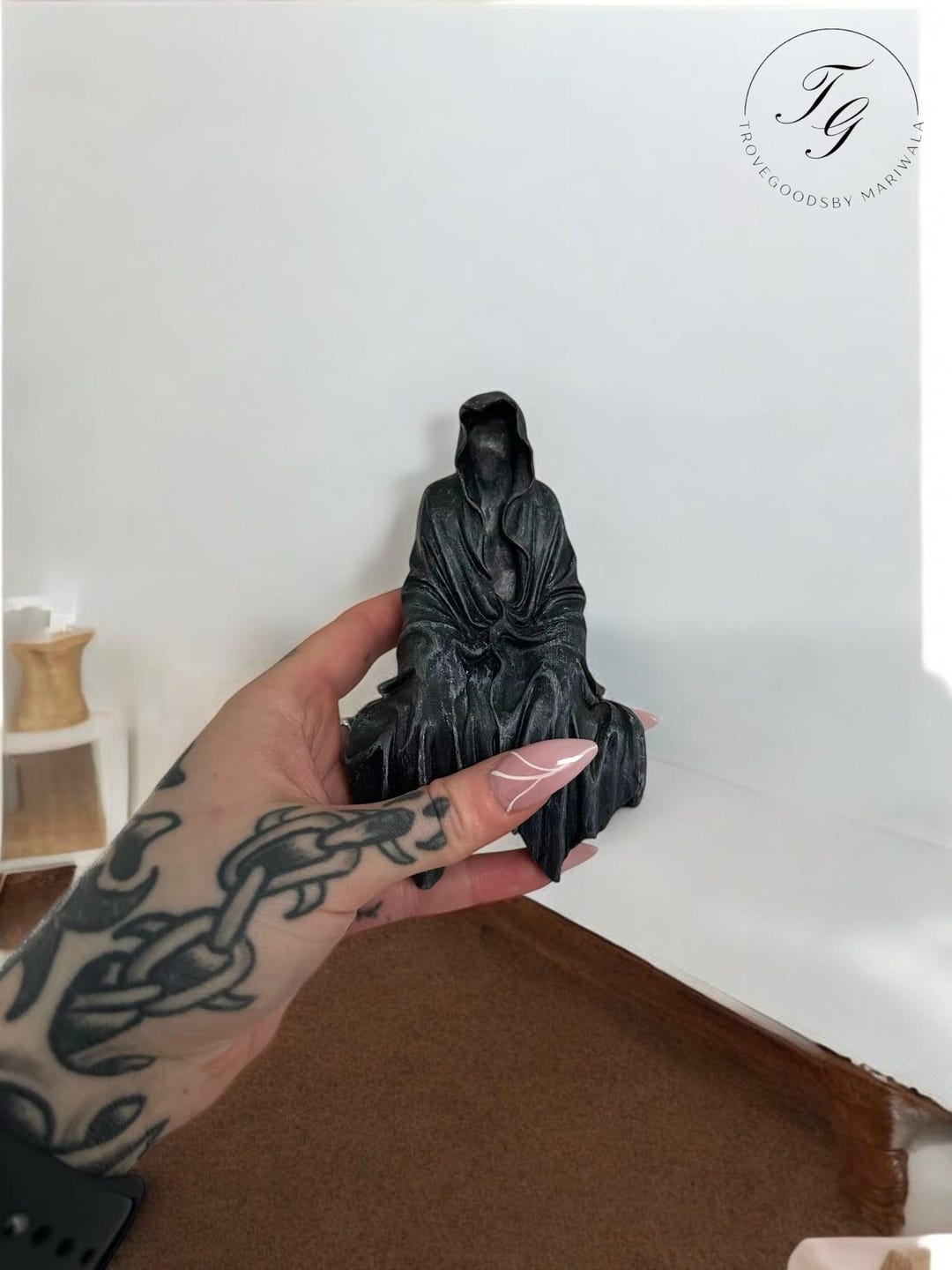 Suriel Figure - Grim Reaper Sitting Bookshelf Decoration - Grim Reaper ...