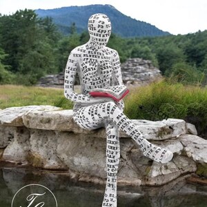 Woman Reading Figurine ,book Figure Desk Decoration, Book People, Book ...