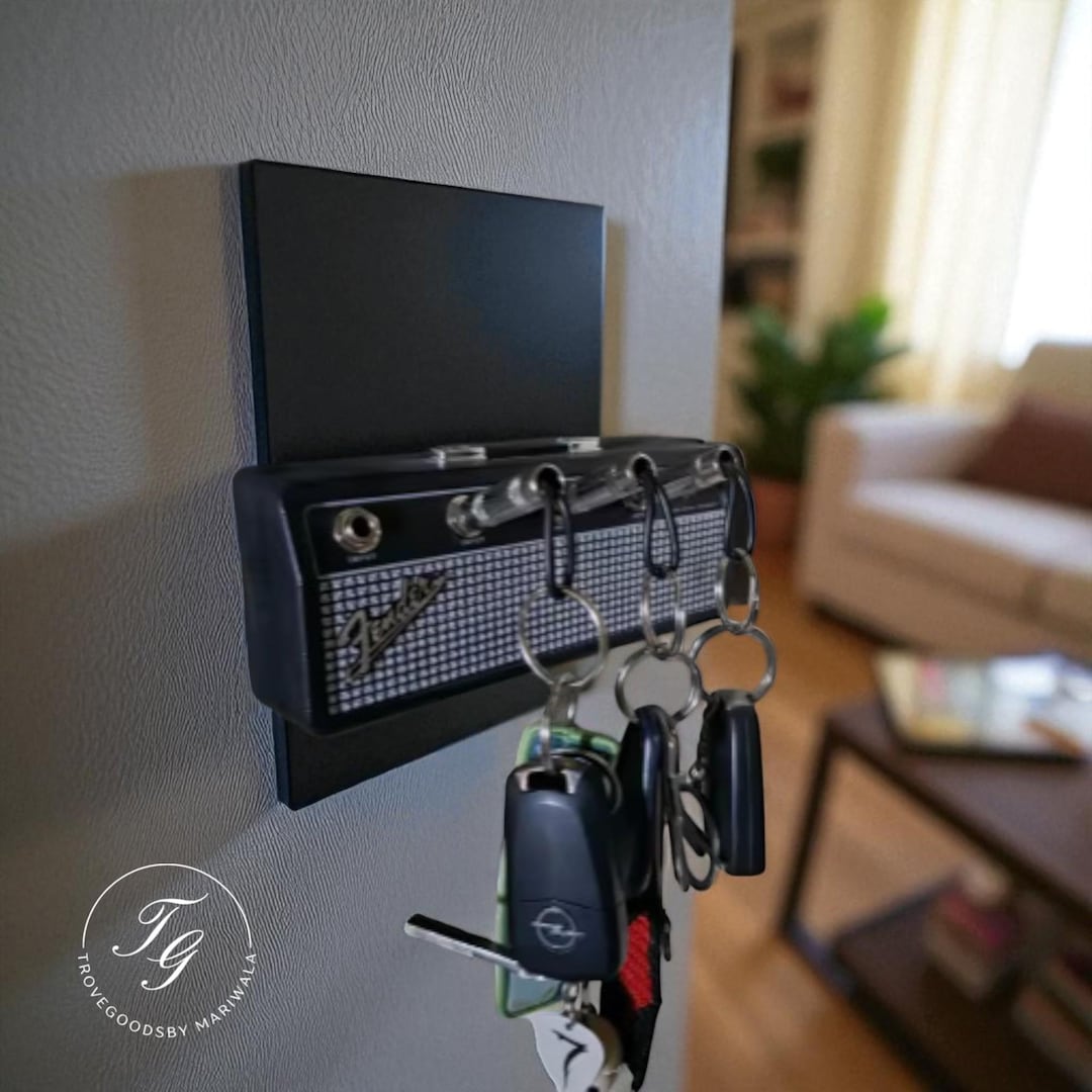 Guitar Amp Key Holder, Wall-mounted Music Amp Key Rack With 4 Audio ...