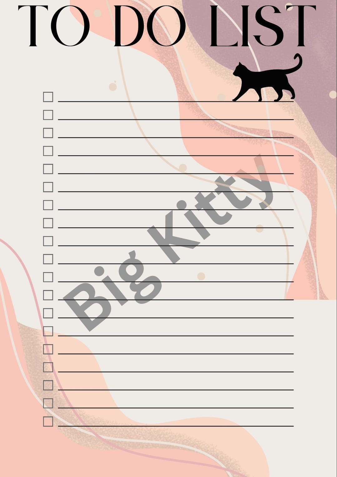 Pink Groovy Printable To-do List - Etsy