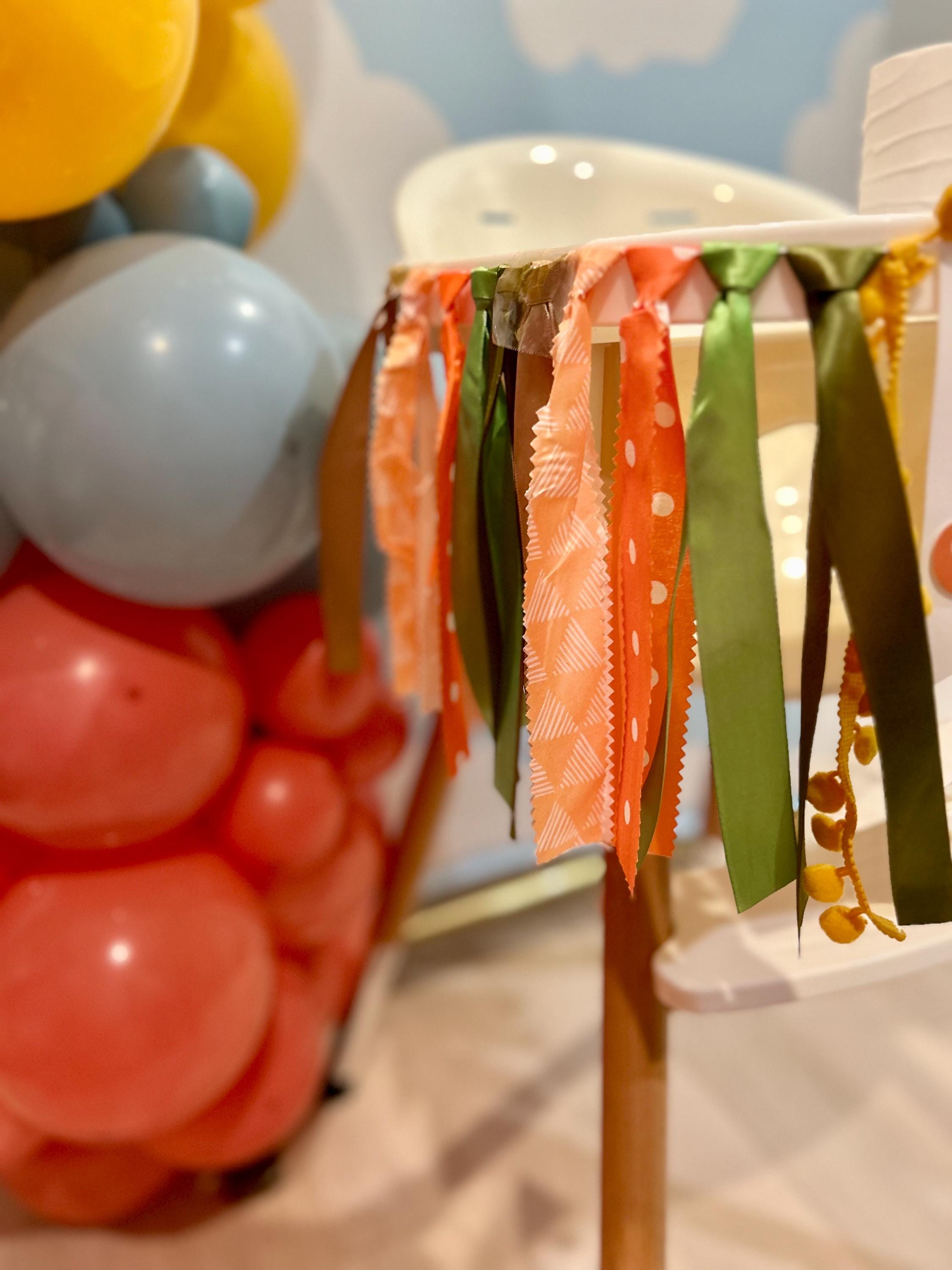 Dinosaur 1st Birthday Highchair Banner Oneasaurus Birthday Party ...