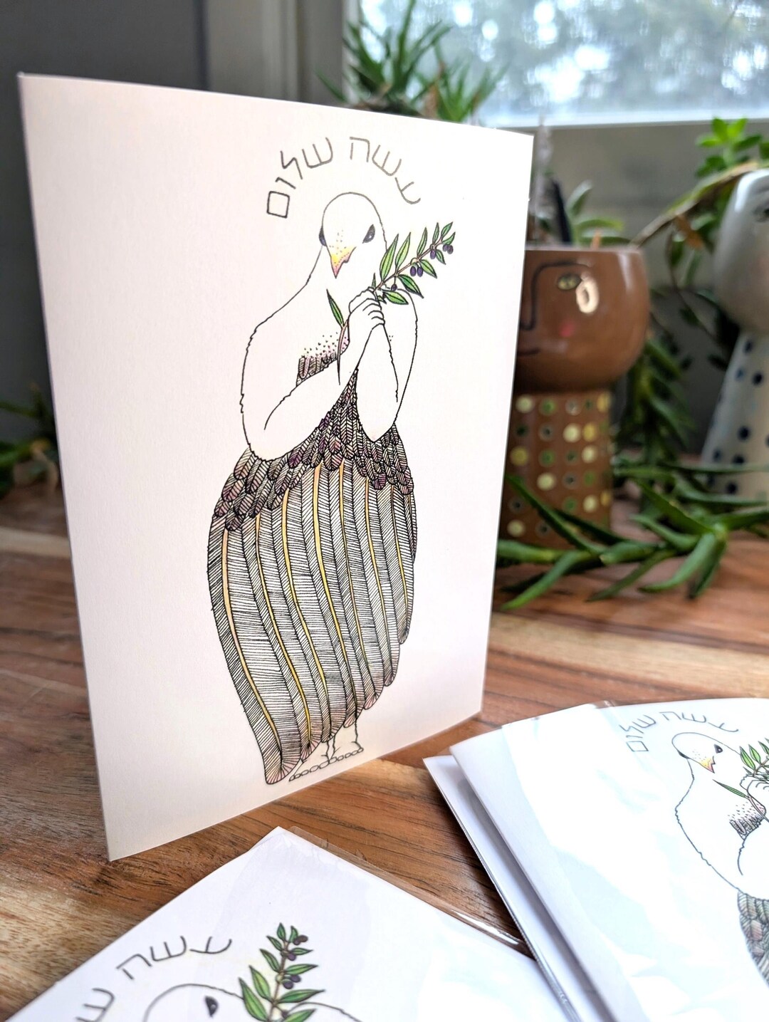 Peace Goddess Dove 5x7" Card, Dove Art, Goddess Art, Goddess Card ...