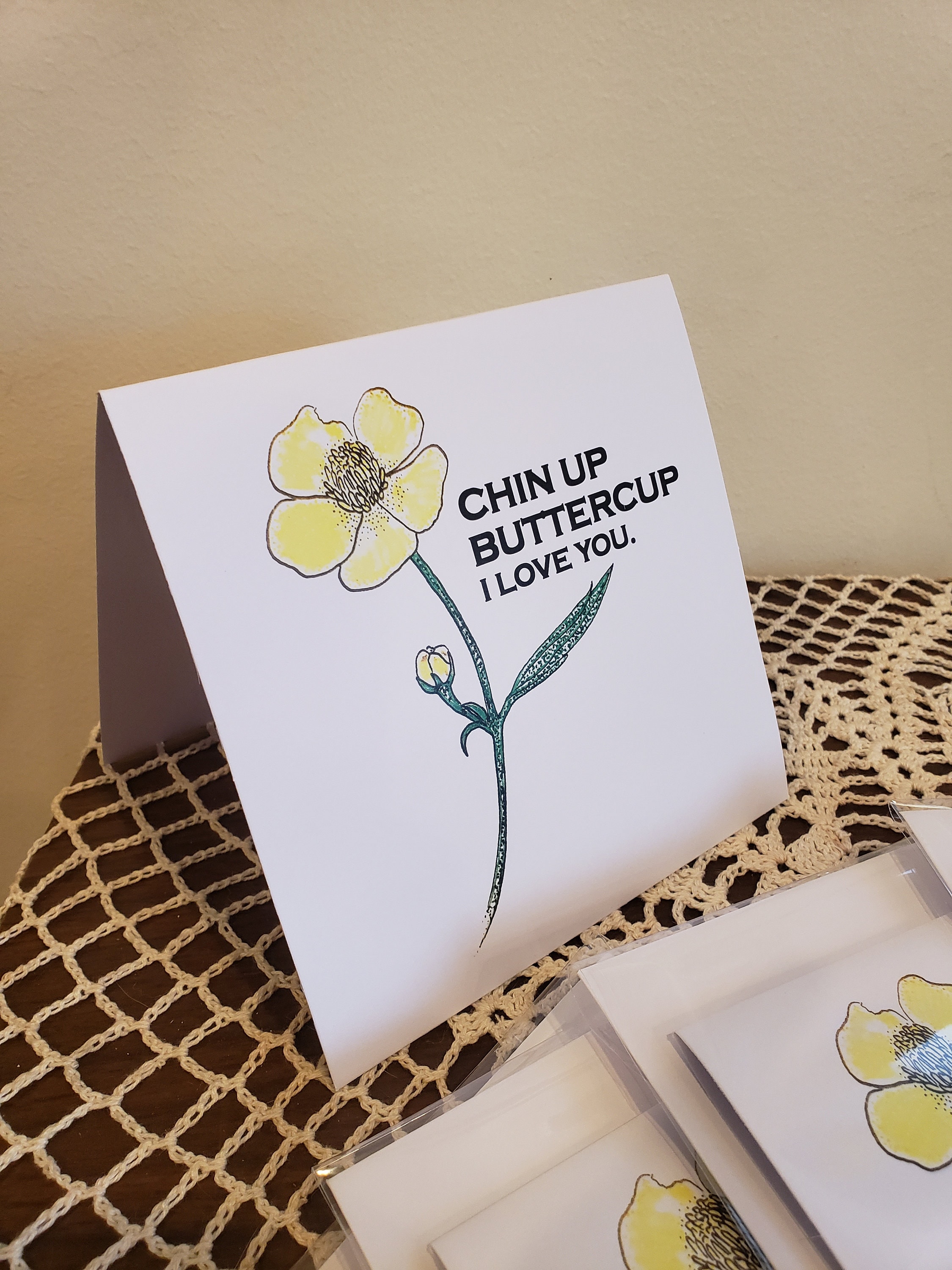 Chin Up Buttercup Card