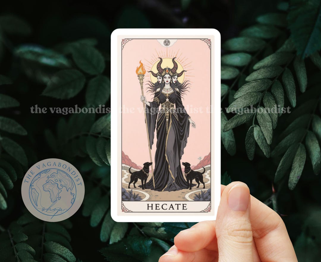 Hecate Tarot Card Sticker | Witchy Dark Academia Vinyl Stickers - Etsy