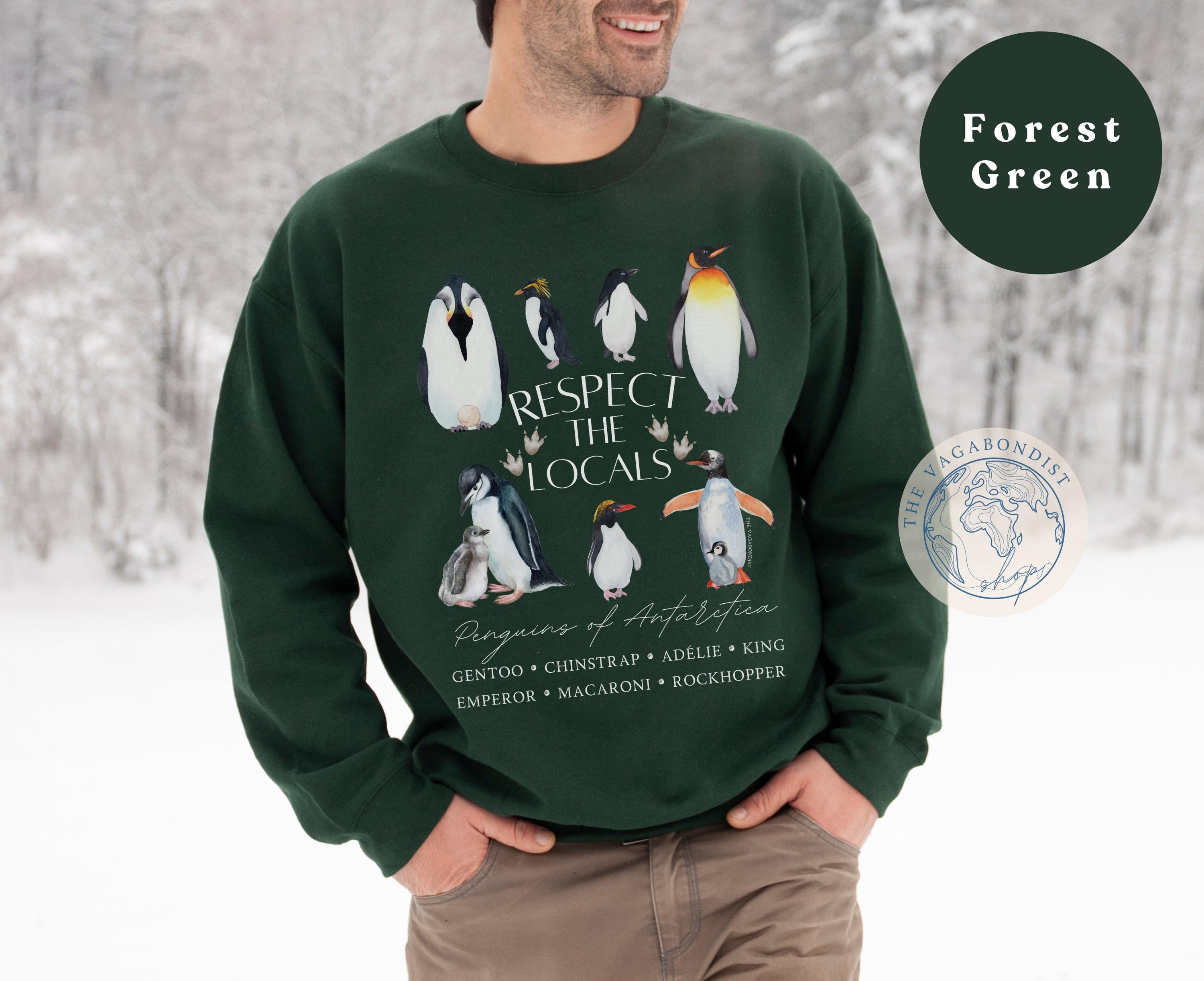 Penguins of Antarctica Sweatshirt | Respect the Locals Watercolor Art ...