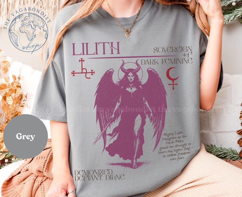 Lilith Tshirt | Witchcraft Gift for Her | Dark Academia Comfort Colors ...