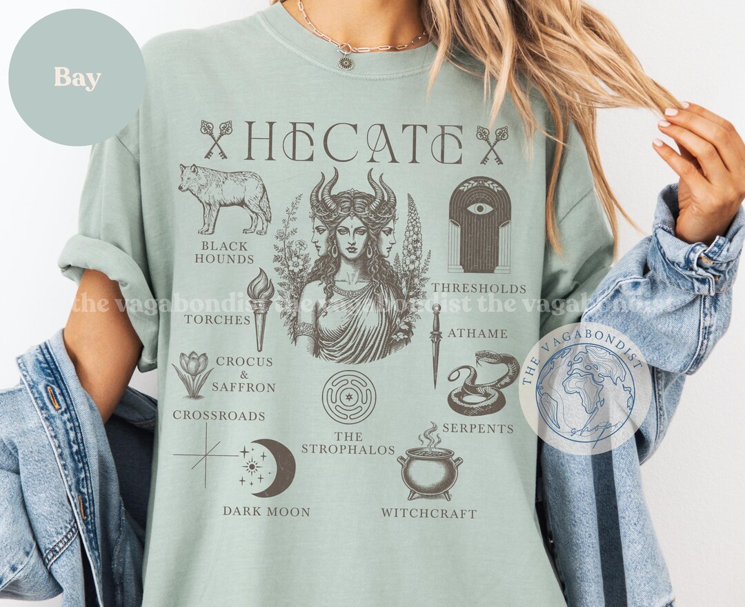 Goddess Hecate Comfort Colors T-shirt: Dark Academia Witch Tee - Etsy