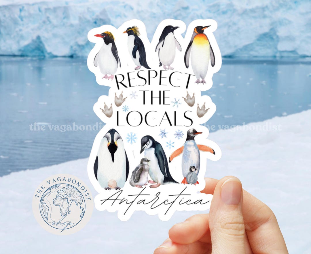 Penguins of Antarctica Sticker | Respect the Locals Watercolor Art ...