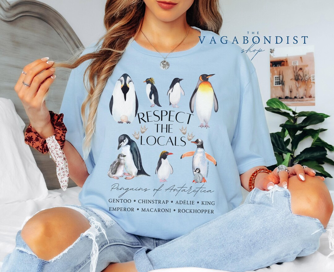 Watercolor Penguins of Antarctica Shirt | Respect the Locals Cotton Tee ...