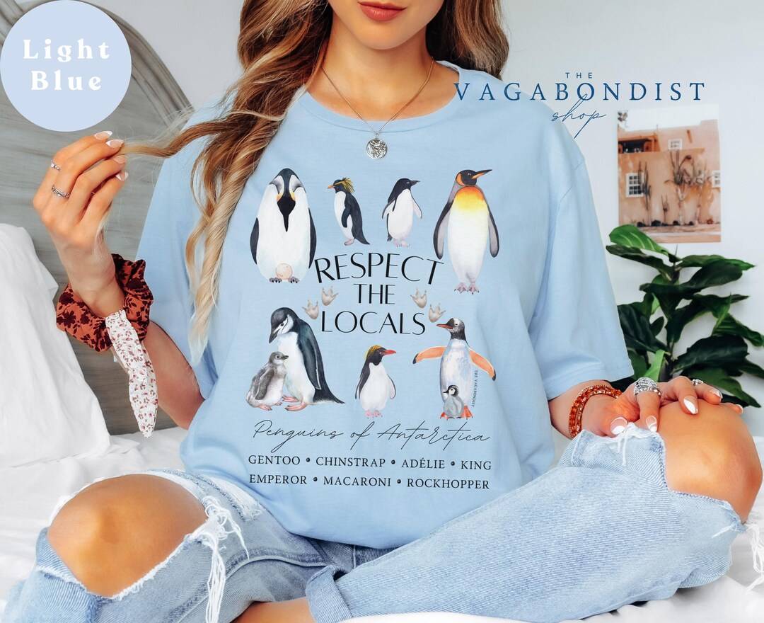 Watercolor Penguins of Antarctica Shirt | Respect the Locals Cotton Tee ...