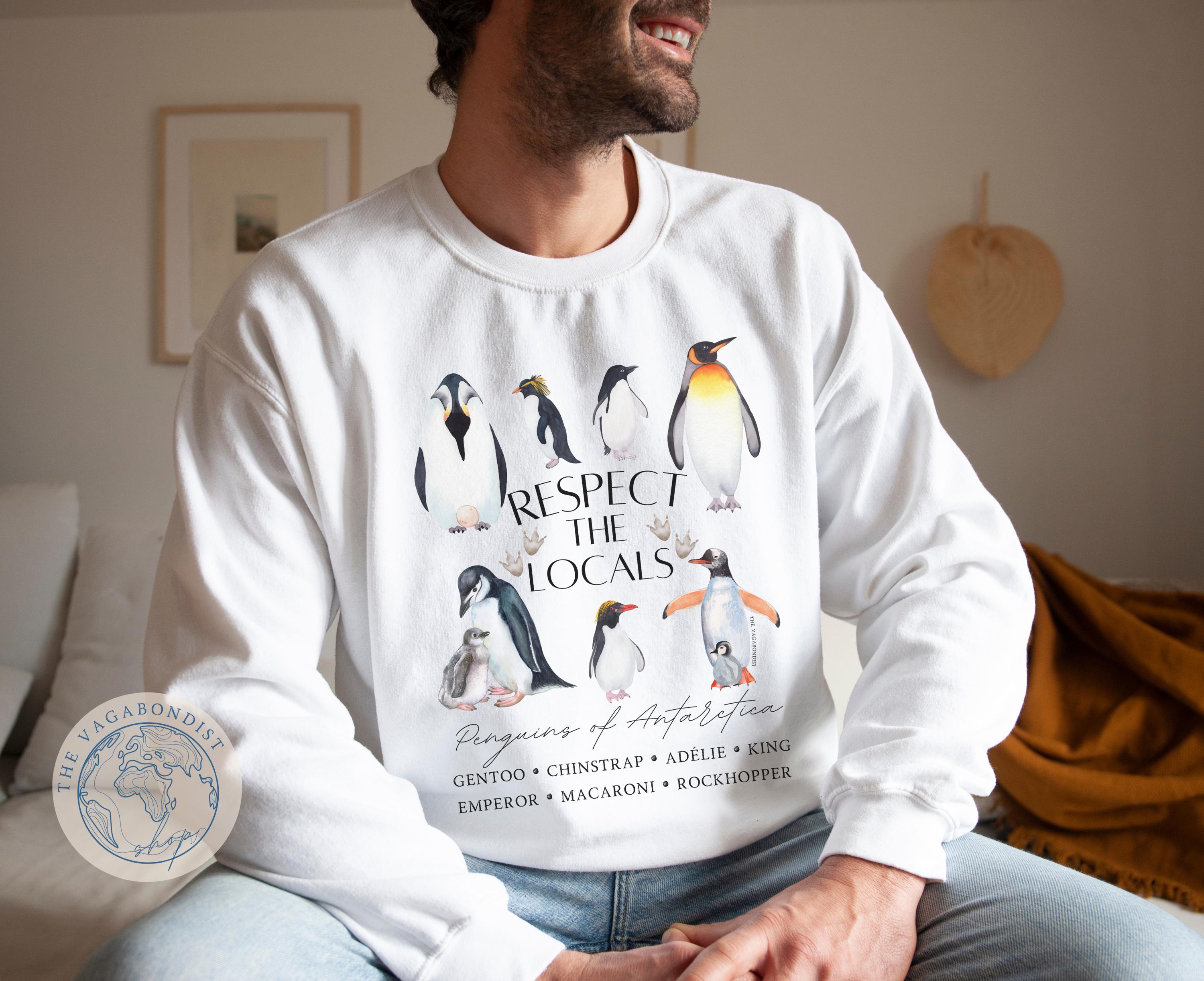 Penguins of Antarctica Sweatshirt | Respect the Locals Watercolor Art ...