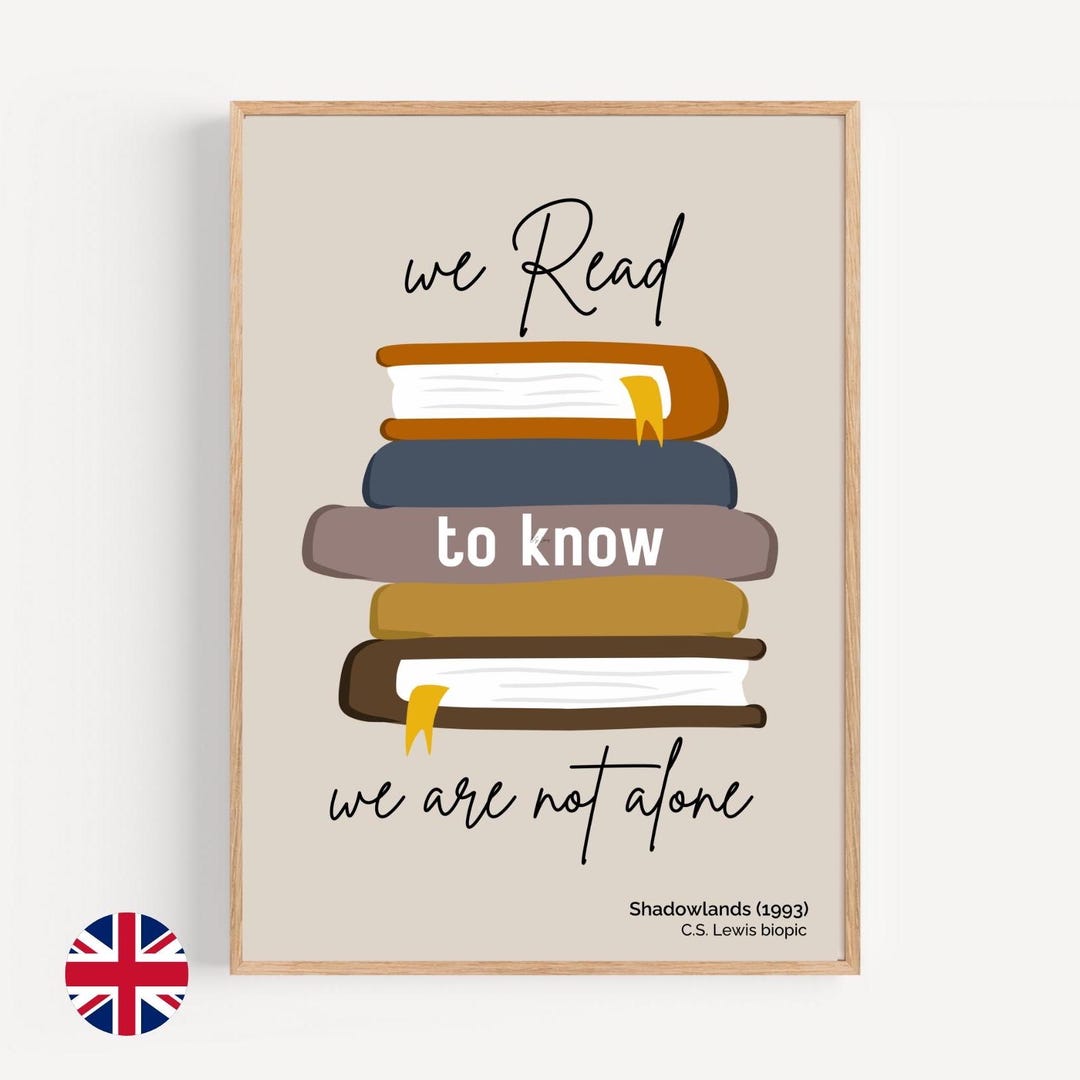 C.S. Lewis Quote Poster From the Film Shadowlands, for Book Lovers - Etsy