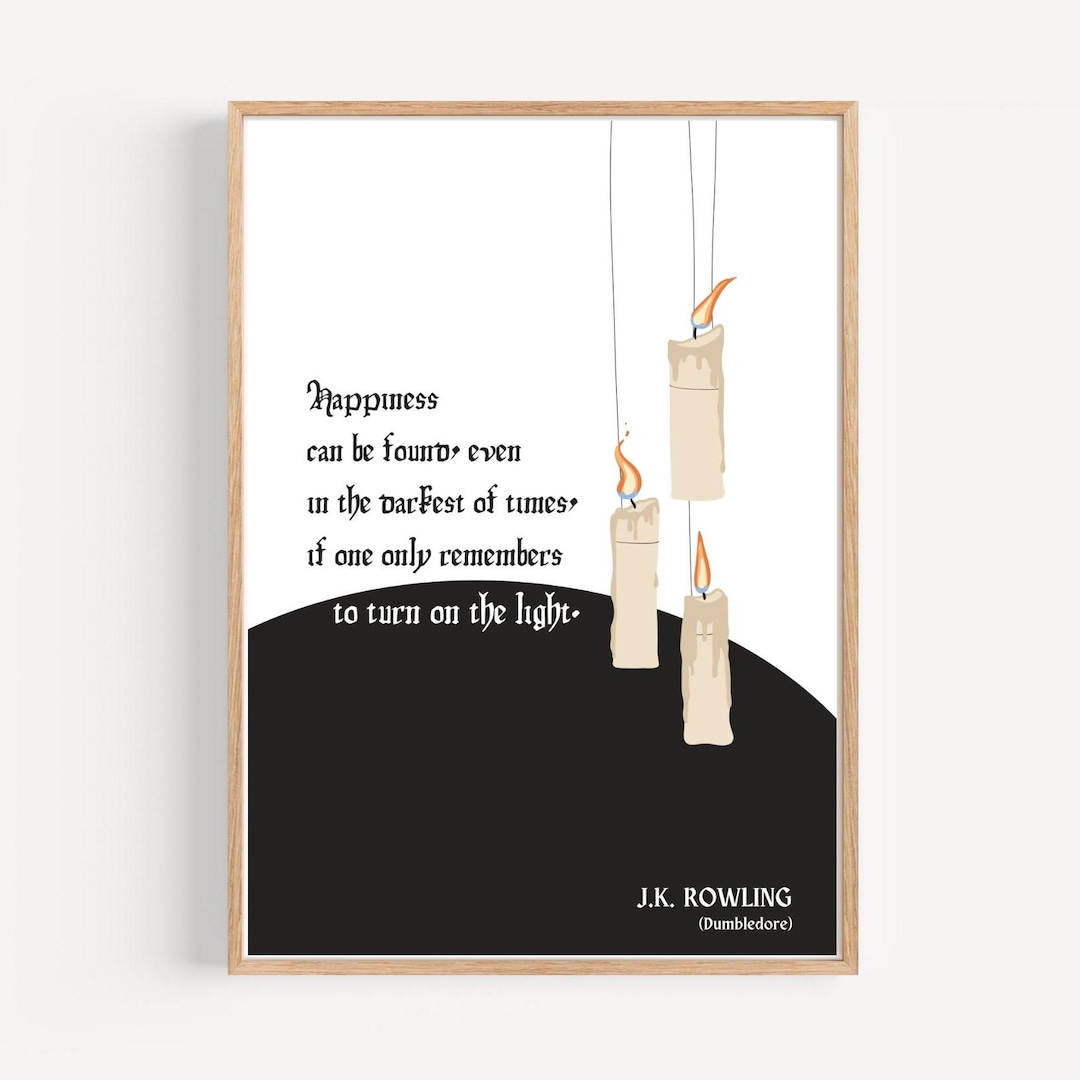 Hogwarts Poster JPG Jk Rowling Quote Book Quote Wall Art to Turn on the ...