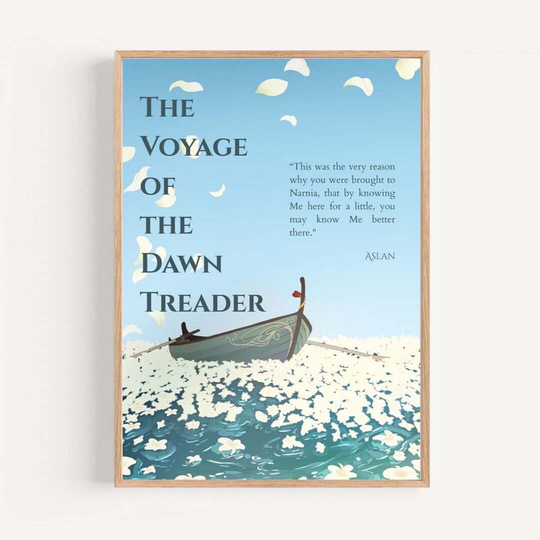 Poster Narnia by CS Lewis With Aslan Quote, Barge and Ocean Decor - Etsy