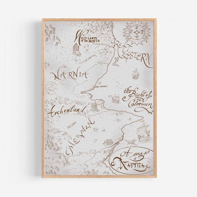 Narnia Map Poster Inspired by Pauline Baynes' and CS Lewis' Books the ...