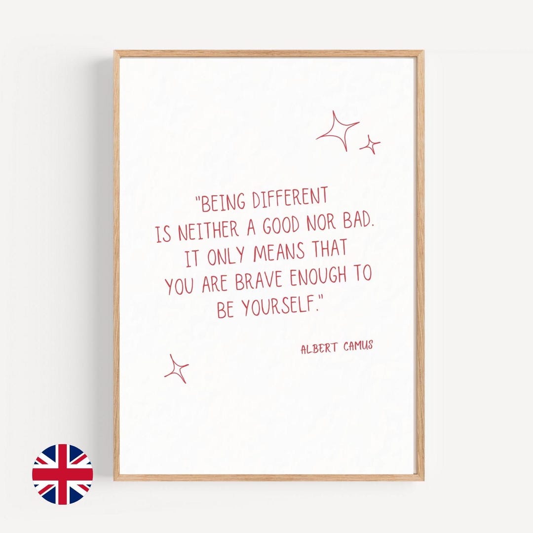 Albert Camus English Quote About Life and Self-love, Printable Poster ...