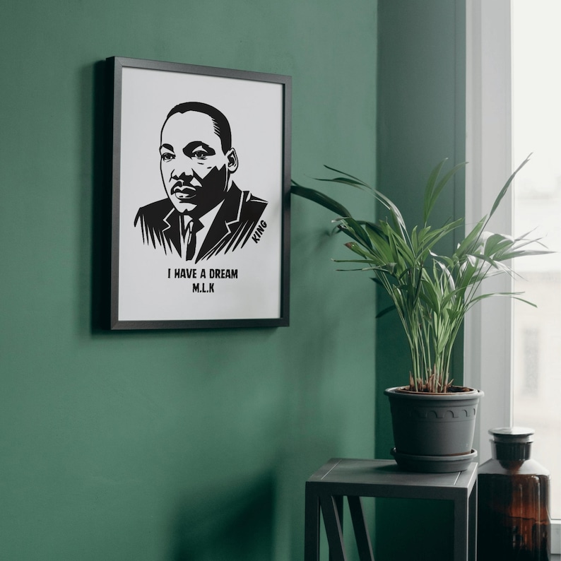 Martin Luther King Svg, Black History Svg, MLK Clipart Png, Black ...
