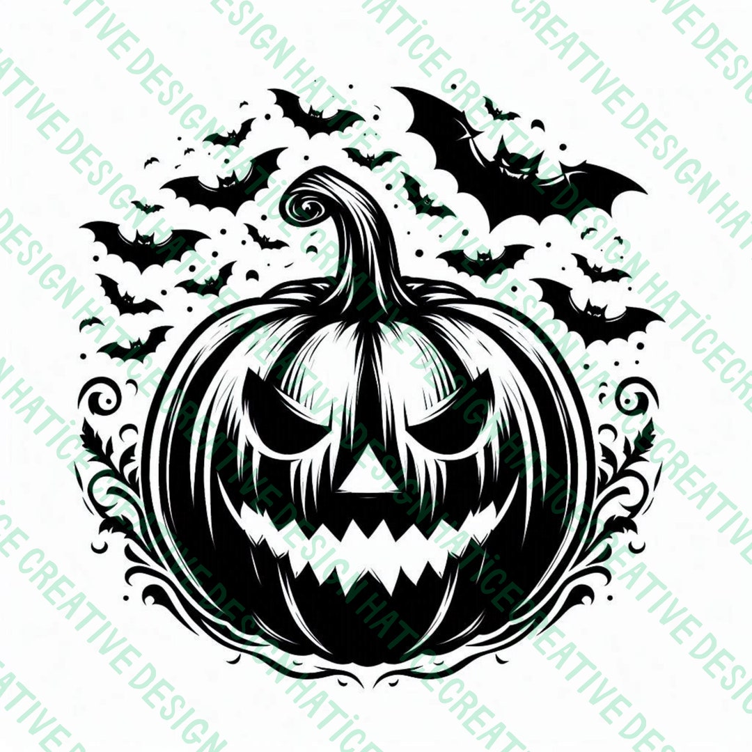 Halloween Pumpkin Svg, Pumpkin Design Dxf, Pumpkin Design With ...