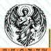 Archangel Gabriel SVG, Gabriel Clipart, Hand Drawn Archangel Gabriel ...