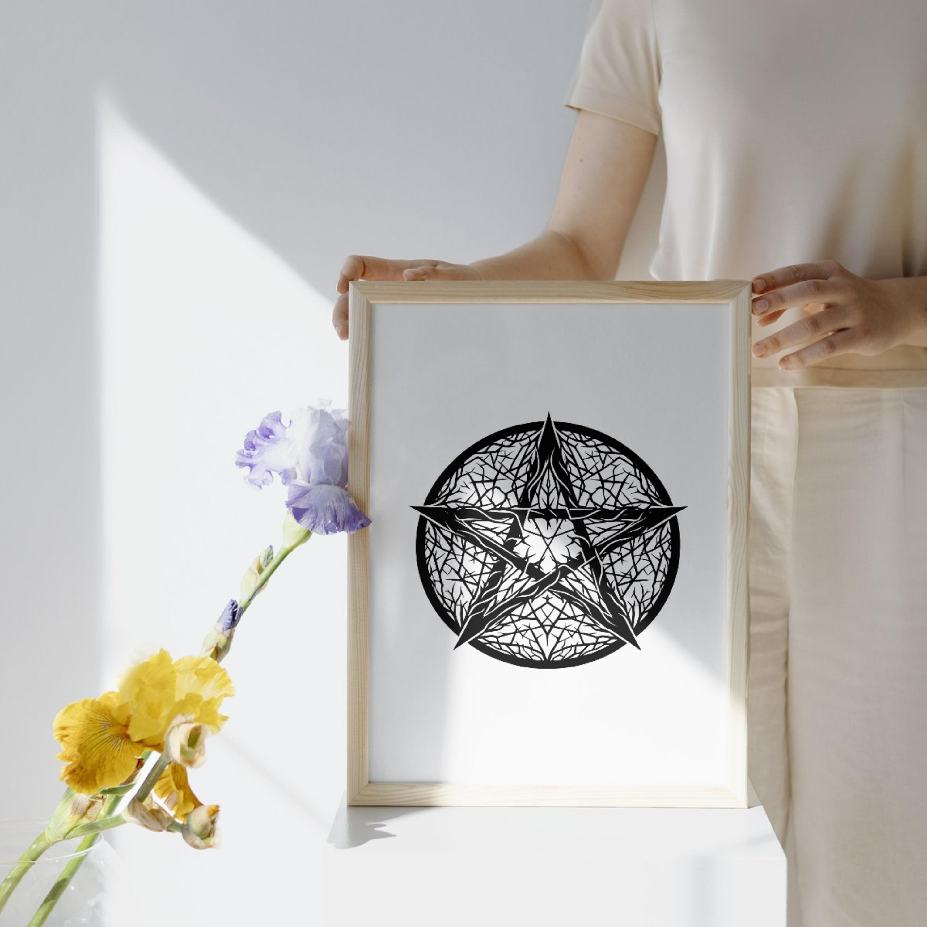 Pentagram Svg, Pentagram Silhouette, Pentagram Cut File, Pentacle Svg ...