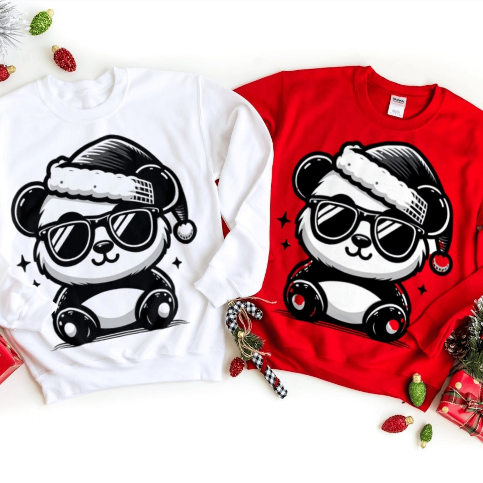 Christmas Panda Svg, Snow Svg, Panda Silhouette, Christmas Gift ...