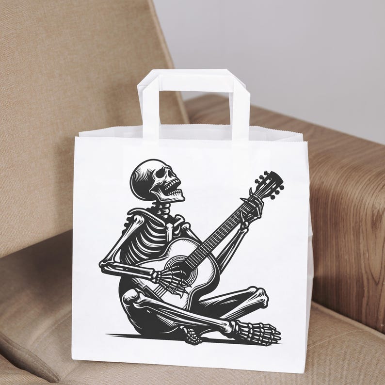 Playing Guitar Skeleton Svg, Playing Guitar Skeleton Clipart, Playing ...