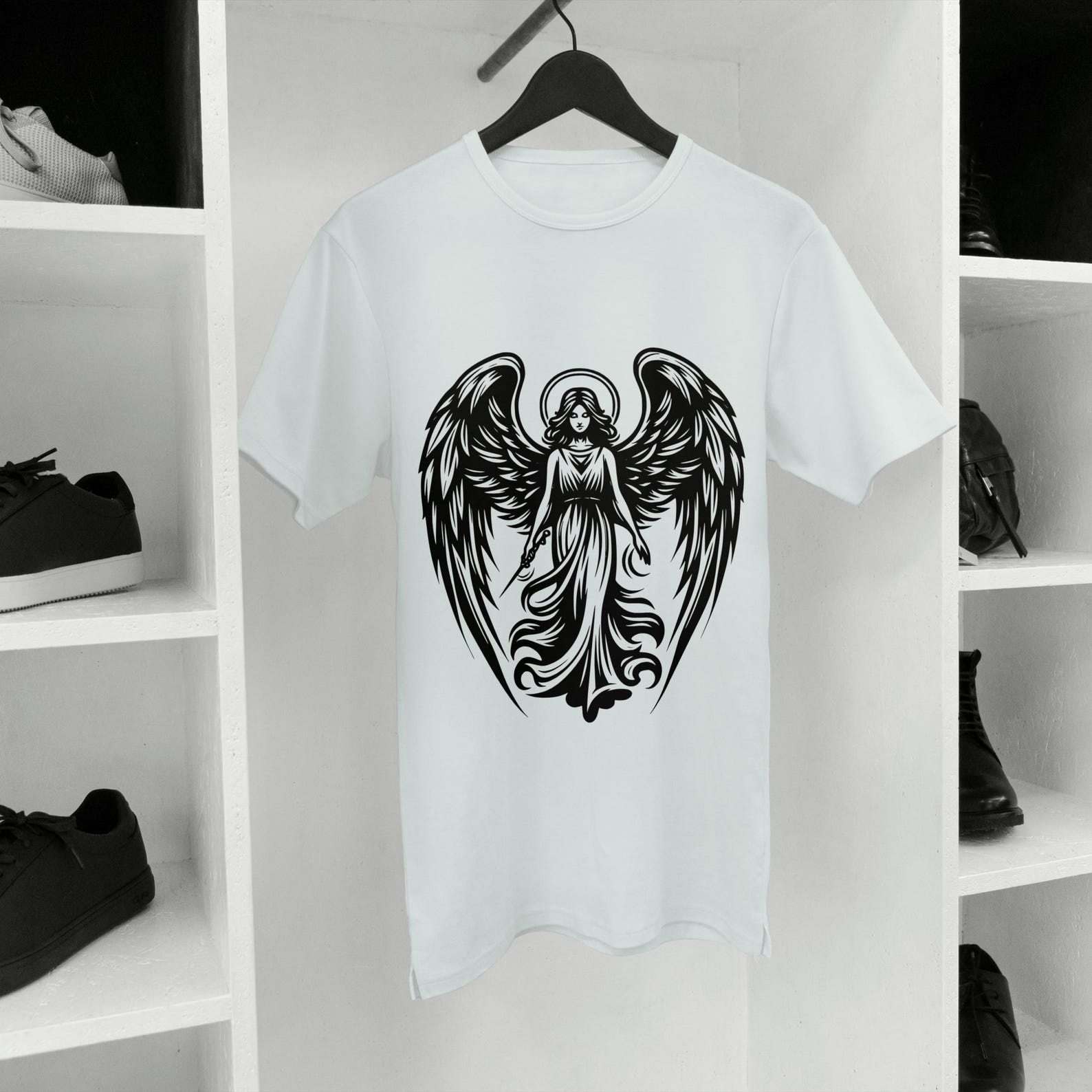 Angel SVG Bundle, Angel Clipart, Hand Drawn Arch Angel Theme Vector ...